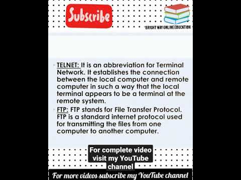 #telnet#ftp What is Telnet & ftp? what is the full form of it?