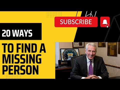 20 Ways To Find A Missing Person