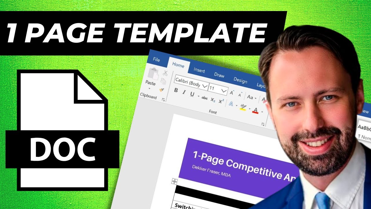 Competitor Analysis Template (1 Page!)