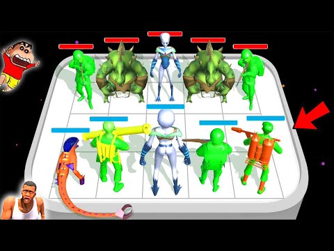ALIENS vs HUMANS in MERGE MASTER 3D | NOOB vs PRO vs HACKER GAME SHINCHAN and CHOP | AMAAN-T