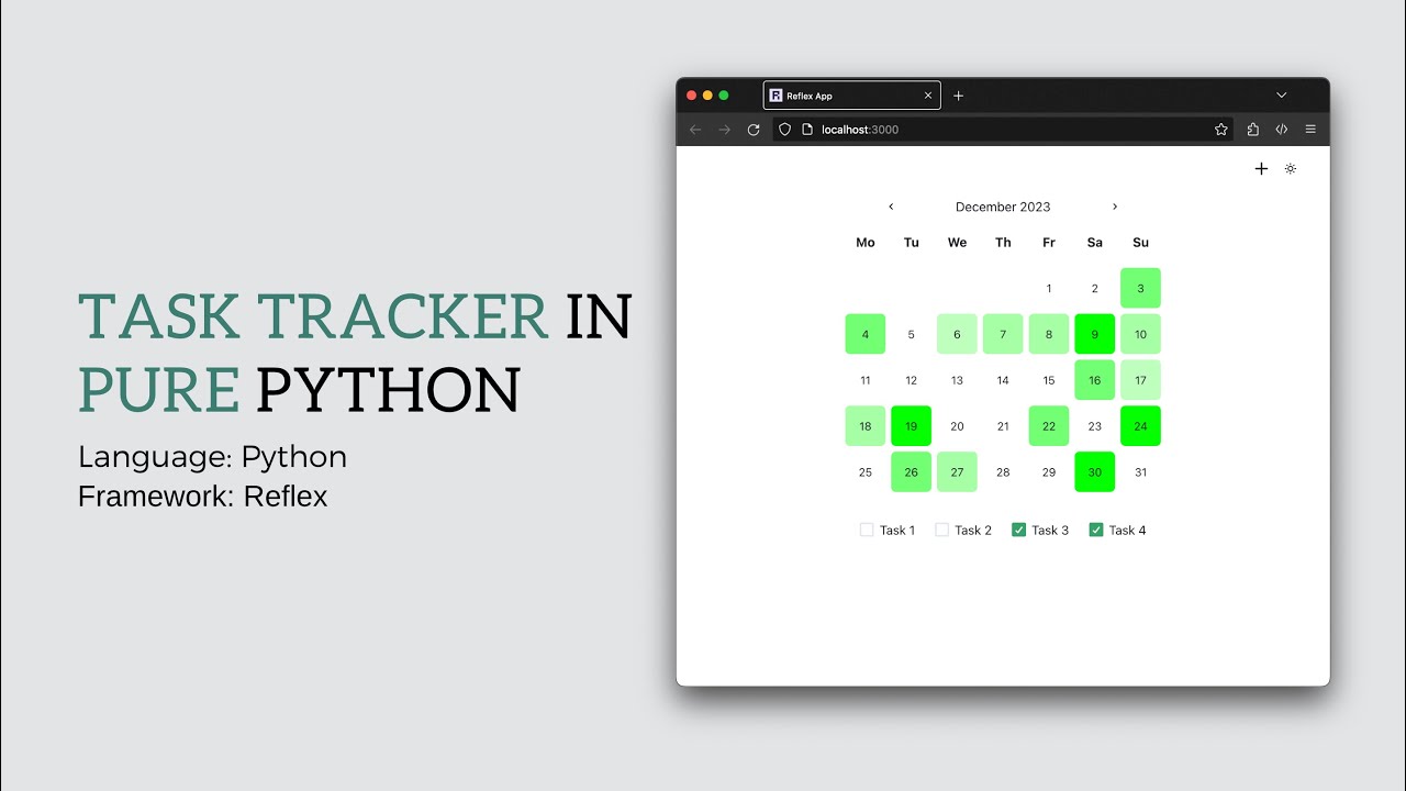Simple Task Tracker in Python - Reflex Tutorial