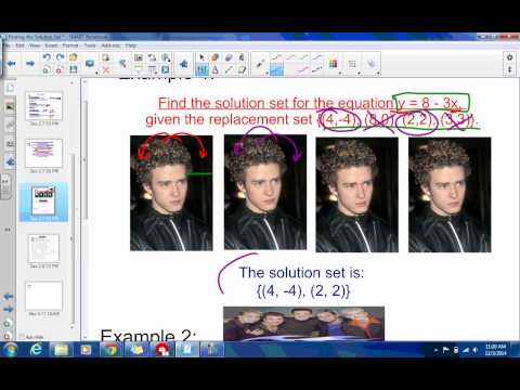 Finding the Solution Set of an Equation