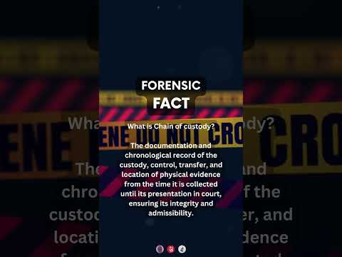 What is chain of custody? | #forensicscience #forensics