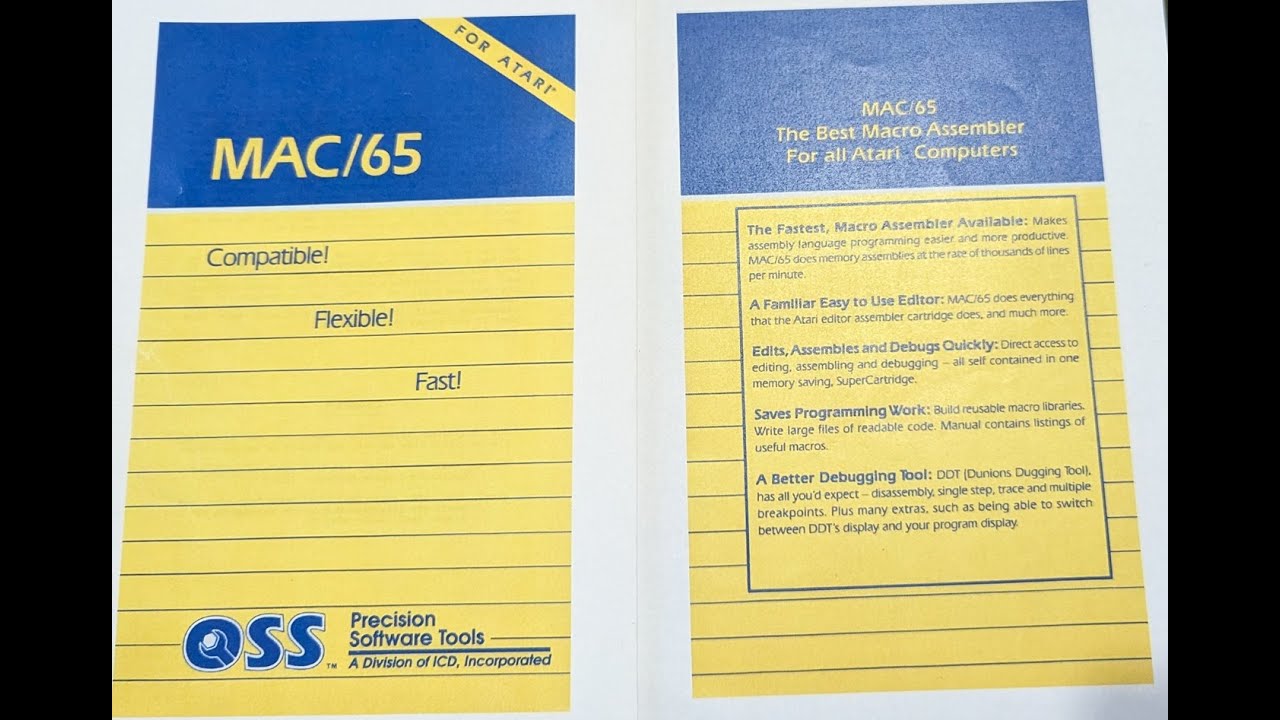 MAC/65 Assembler Editor and Atari 8-bit Machine Language Programming - Part 9.1