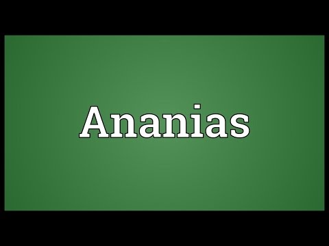 Ananias Meaning
