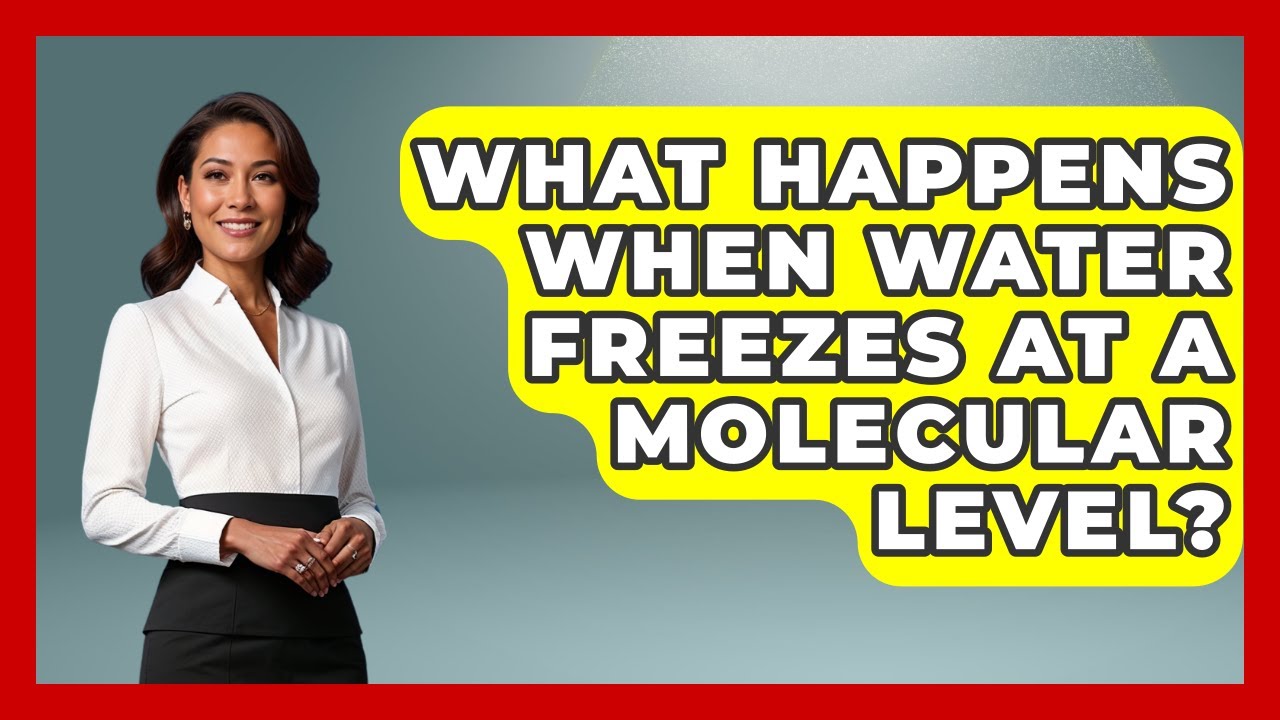 What Happens When Water Freezes At A Molecular Level? - Thermodynamics For Everyone