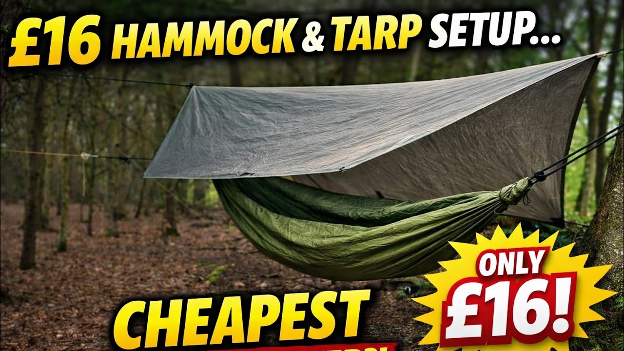 “£16 Hammock & Tarp Setup… Is This the CHEAPEST Camping Gear Ever?”