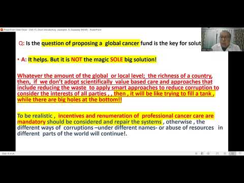 Prof. Ahmed Elzawawy: Notions and needs for Global Oncology-Implementing Science Programs, GO-U