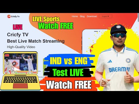How to Play Cricfy Tv App on Laptop.Watch IND vs ENG TEST FREE.Any Mobile App Install/Run on PC