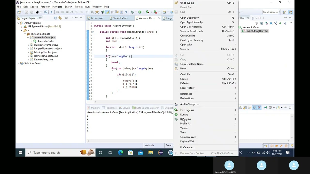 Array Interview Programs - Part1
