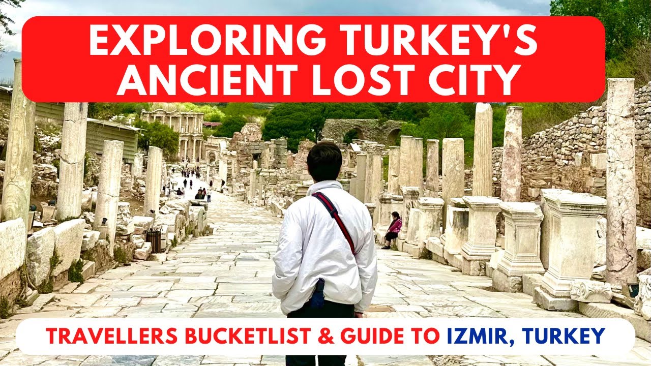 Exploring the ancient ruined city of Ephesus in Izmir, Turkey