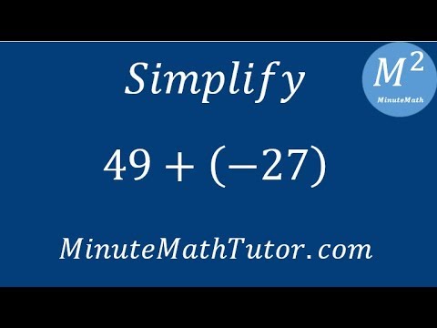 Simplify 49+(-27)
