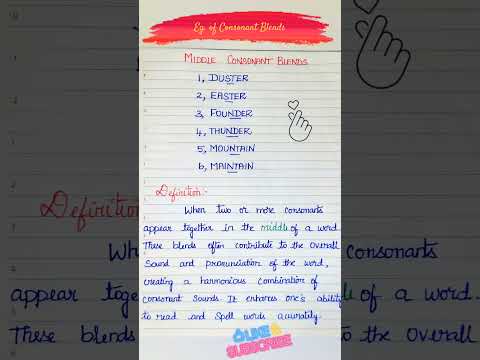 Middle Consonant Blends | Grammar | Easy Learning | VP Logic #easylearning