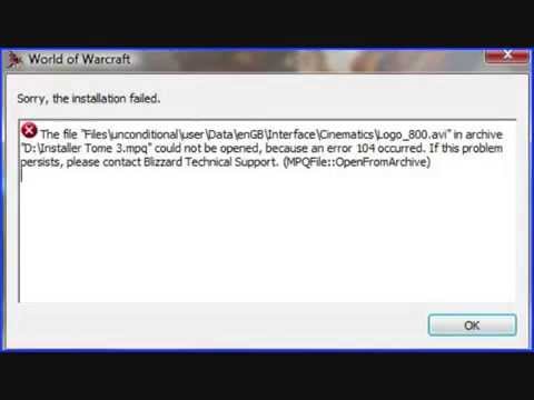 Wow error.wmv