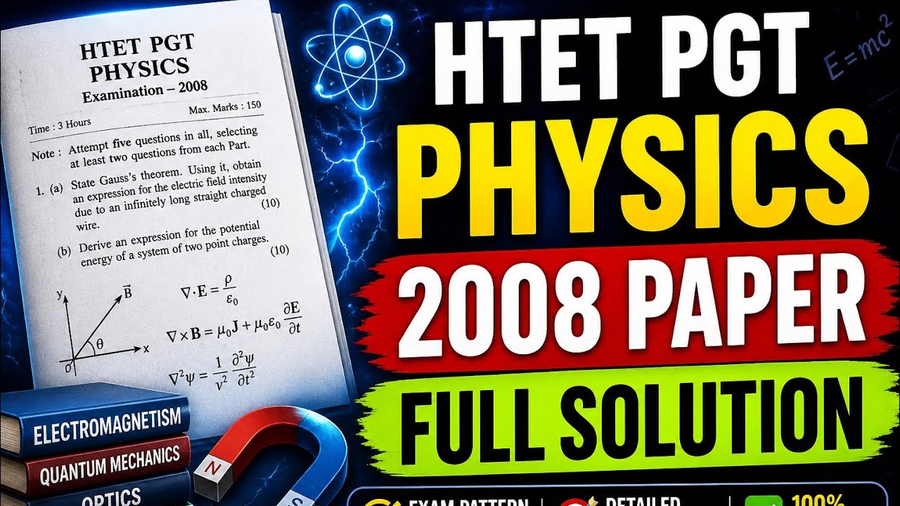 Htet pgt physics 2008 paper solution (21--30)