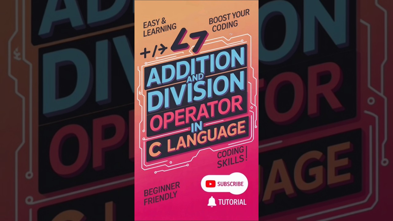 Addition and Division Operator in C | C Programming Tutorial for Beginners#viralvideo