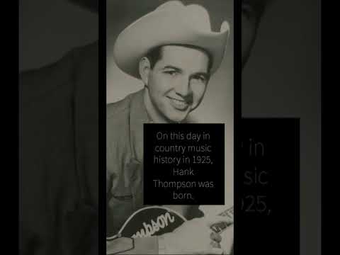 On this day in country music history in 1925 Hank Thompson was born #countrymusic #texas