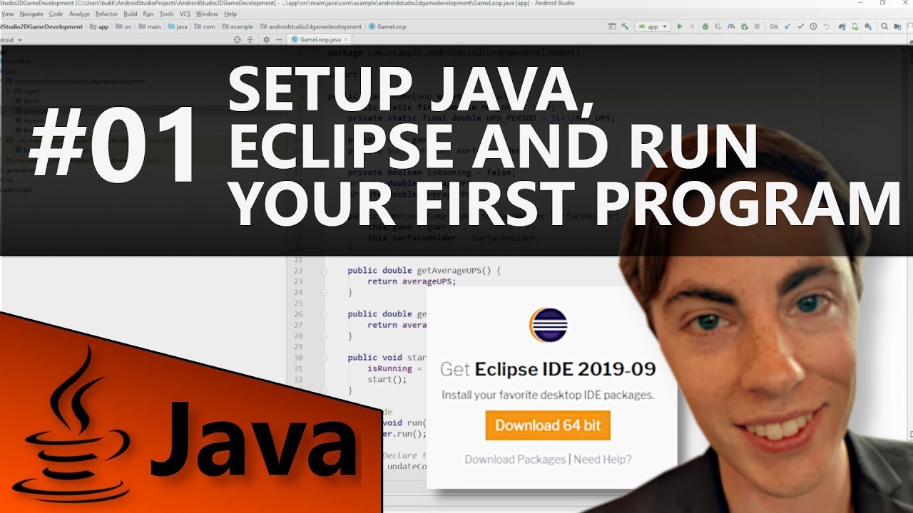 Ep. 01 - Setup Java JDK & JRE,  Eclipse and First HelloWorld Program  | Java Beginner Tutorials