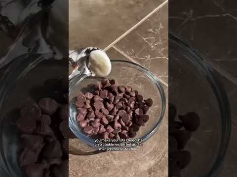 Chocolate Chipless Cookies from scratch🥣🍪 #cookiesareeverything #chocolatechip #baking