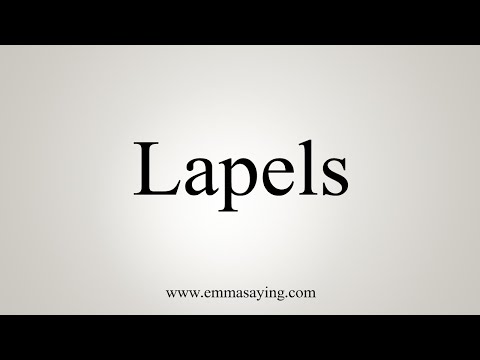 How To Say Lapels
