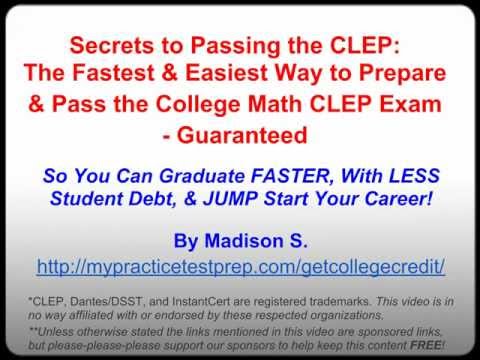 FREE College Mathematics CLEP Tests | Discover this Secret to PASS CLEP GUARANTEED! - PT 1/3