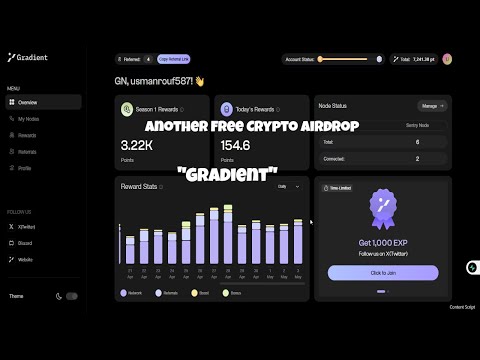Gradient Network Airdrop Referral Code: 5MU5S3 #cryptoairdrop #cryptomining #gradient