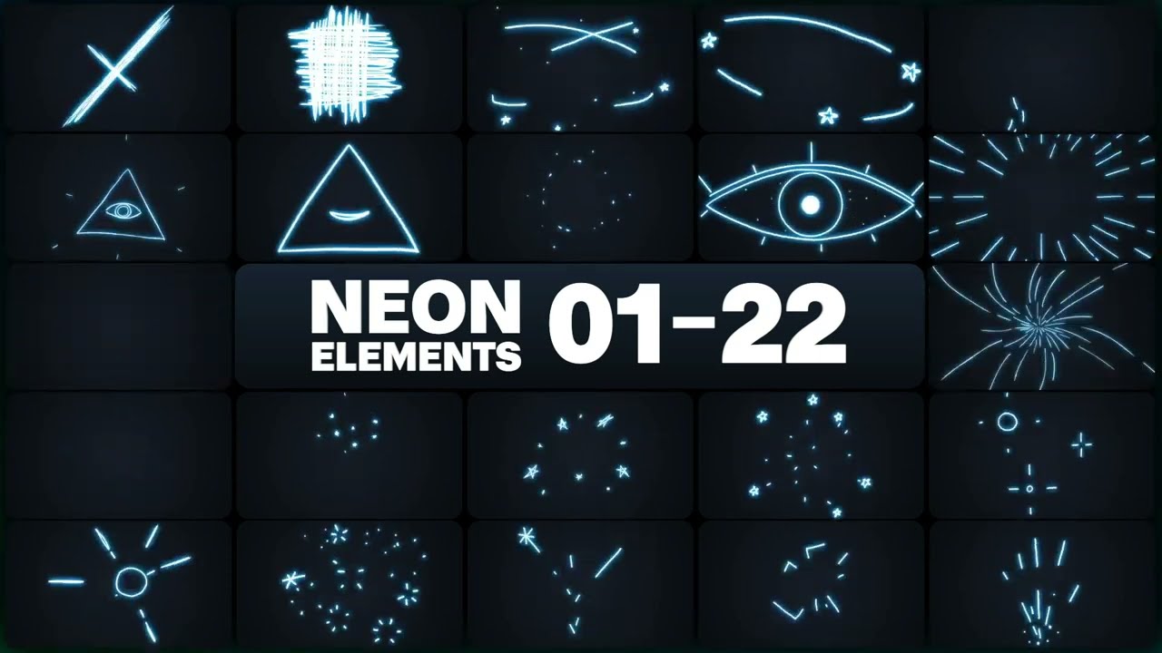 Neon Elements | Davinci Resolve Template