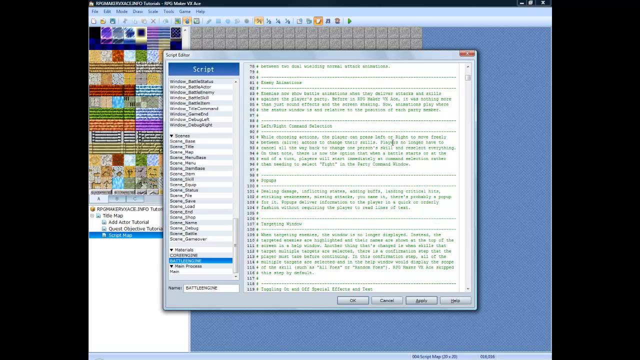 RPGMAKERVXACE.INFO Tutorial #3 How to install scripts Part 1 - Install of Yanfly core system