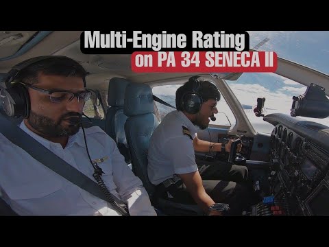 Flying PA 34 Seneca II for the first time | Multi Engine Rating | Intro Flight | Fly With Sky