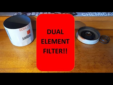 Dual Element Oil Filter! Fleetguard LF3608 Cut open and review