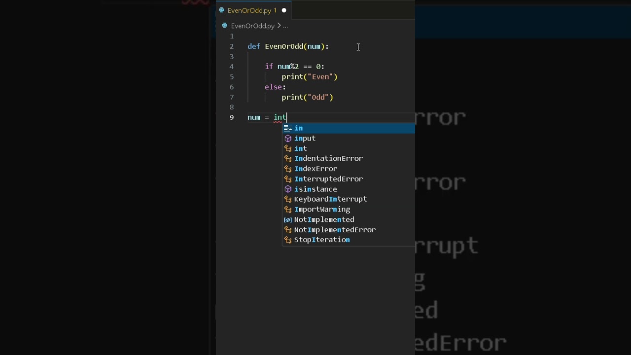 Python Program to Check Even or Odd Number | Beginner Friendly Short #Python #EvenOdd #LearnPython