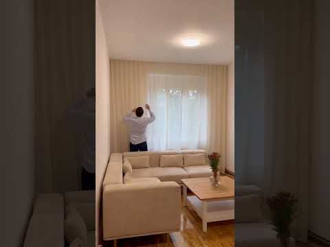 M Track Ceiling Hang Curtains/ No pelmet required/ long Curtain/Shearer Curtain and Blackout Curtain