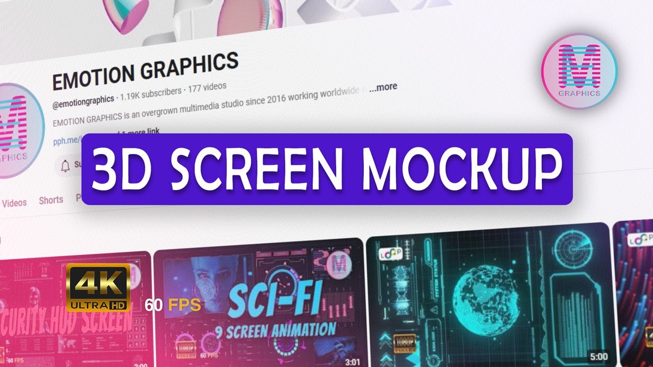 3D Sereen (Digital Display) Mockup Video