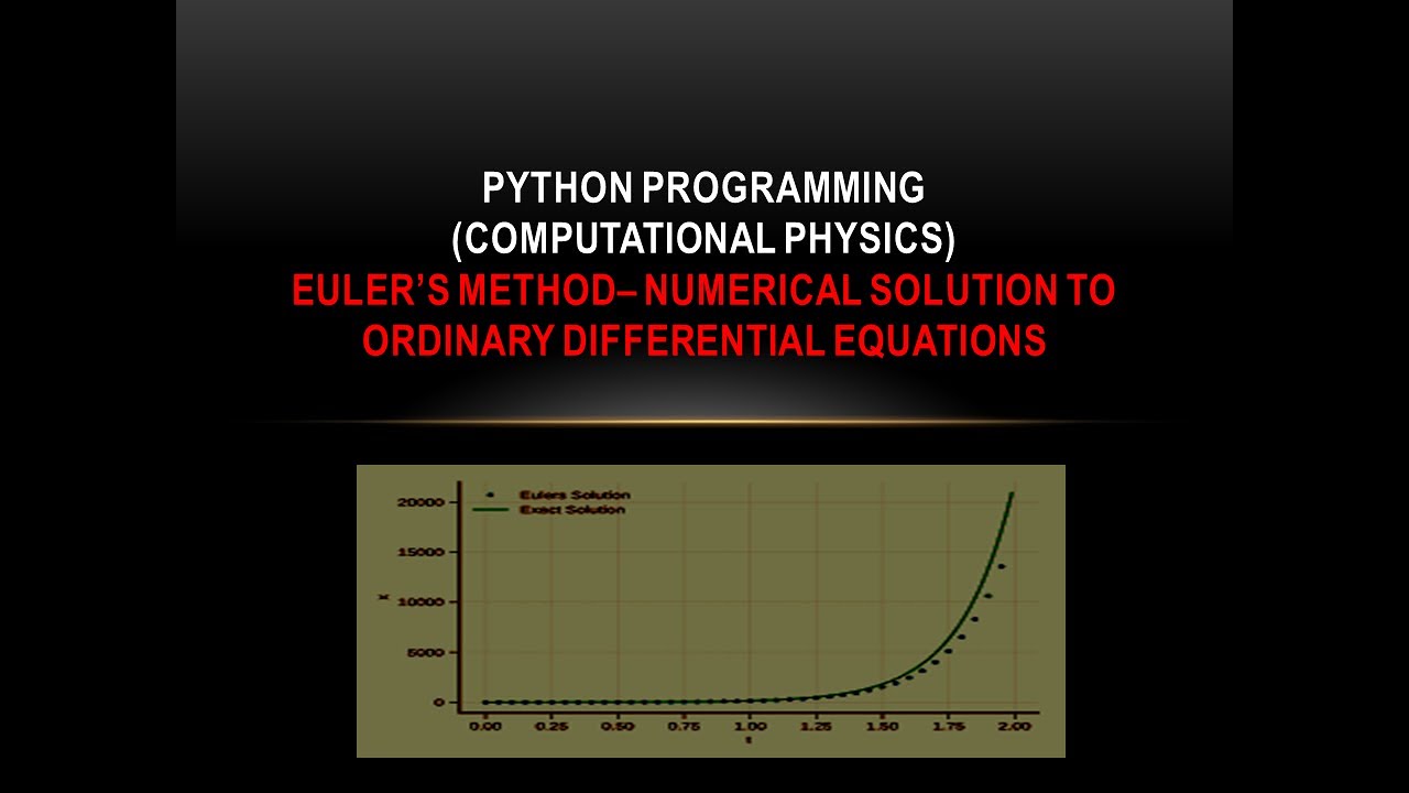 Python 27- Euler's method for solving ordinary differential equation numerically in Python