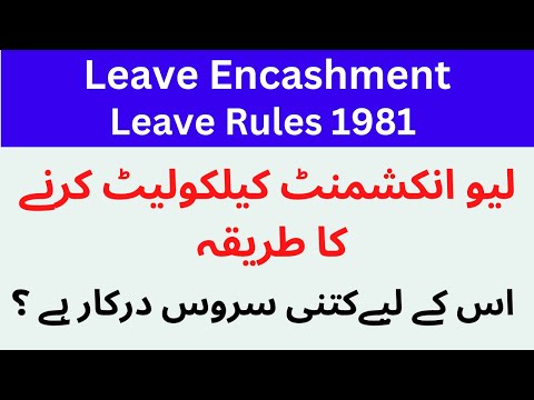 Calculation of Leave Encashment Leave Rule 1981| Leave Preparatory to Retirement #bestpensionadvisor