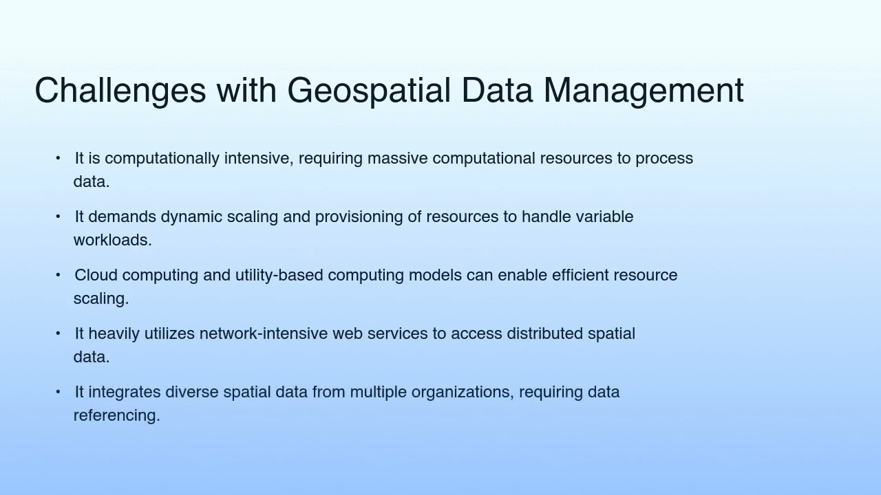Challenges with Geospatial Data Management | Use Case-Geo-spatial Cloud