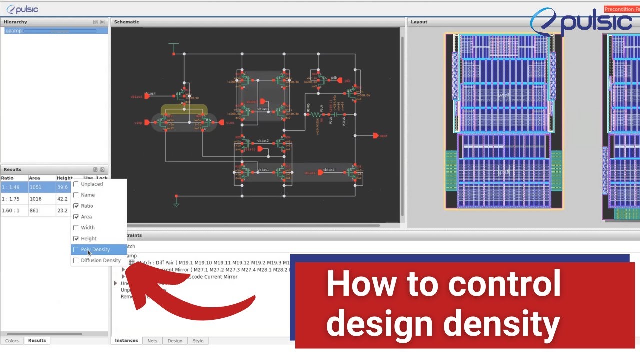 How to control design density