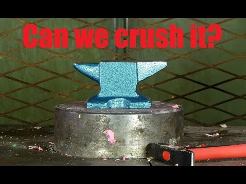 The Hydraulic Press Takes on An Anvil