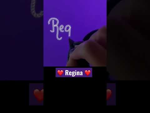 REGINA (Calligraphy video) #calligraphy #name #regina