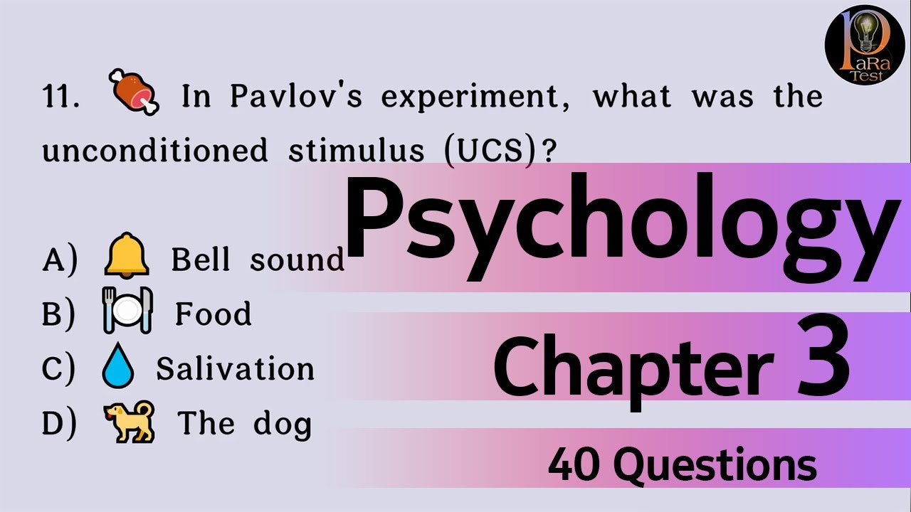 Psychology Chapter 3 Questions