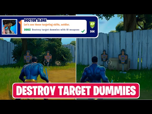 Where to find and destroy target dummies in Fortnite (Week 12 challenges)