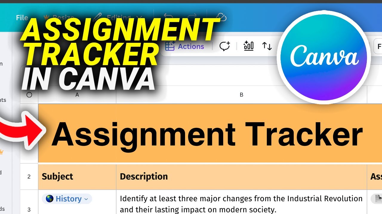 How To Make an Assignment Tracker in Canva Fast!