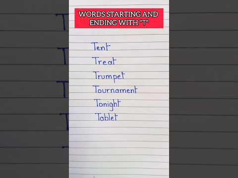 WORDS STARTING AND ENDING WITH "Τ" #shorts #viral #youtubeshorts #trending #educationden
