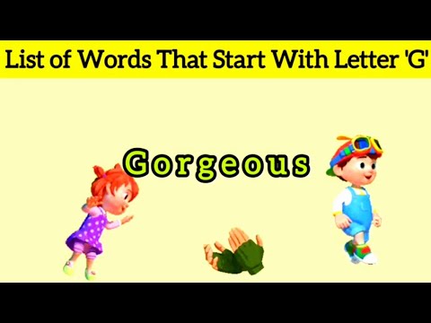 List of Simple English Words for Kids that start with Letter G
