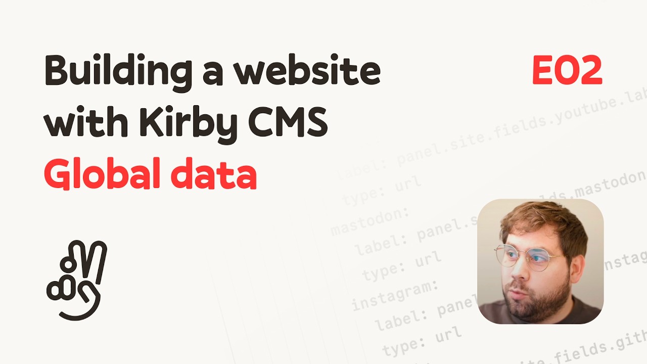 Store & access global data in Kirby CMS – E02– Let's code moinfra.me