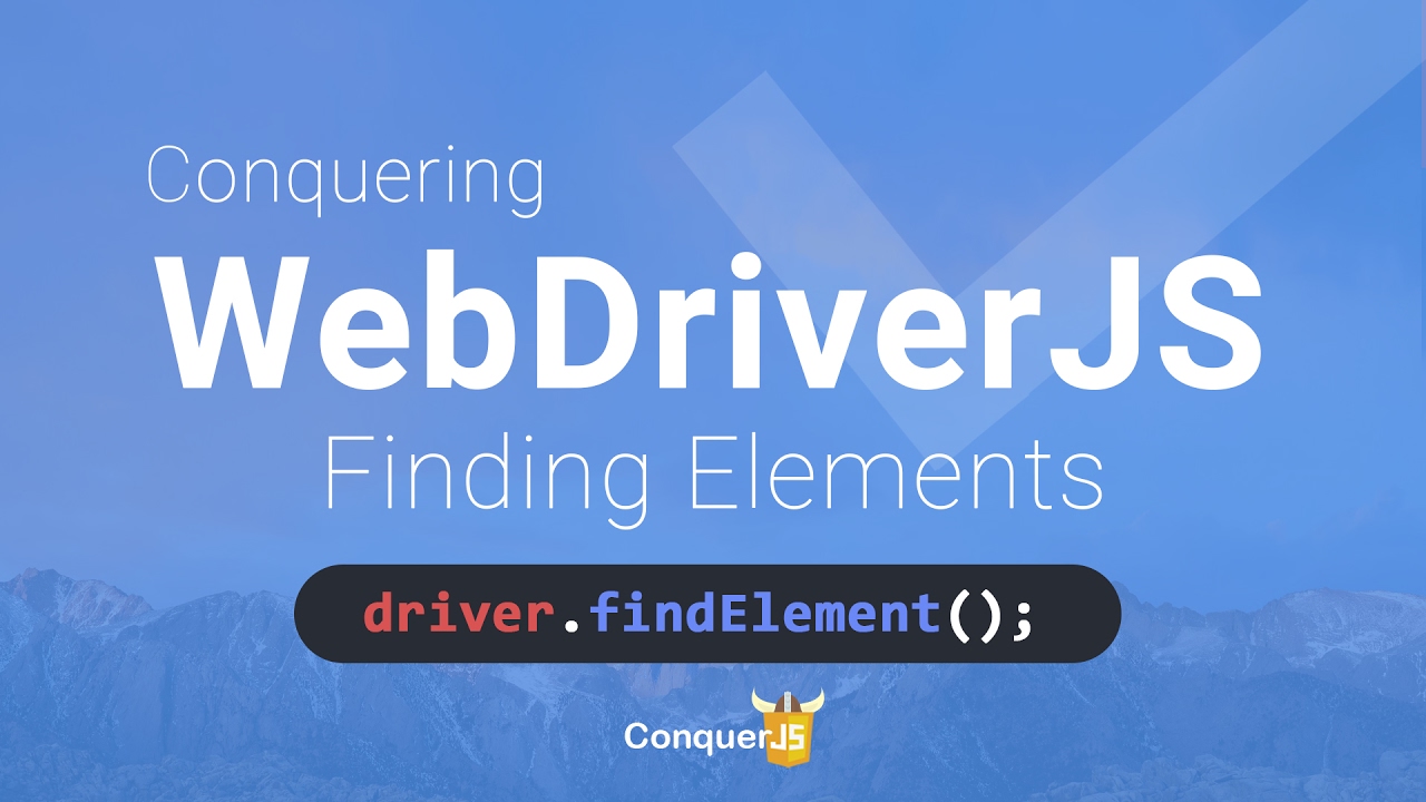 01 -  Finding Elements in WebdriverJS