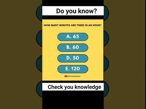 How many minutes are there in an hour? | quiz | Shorts