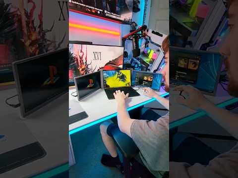A TRIPLE MONITOR For Your Laptop!?🔥👨💻 (FOPO 13.3" Triple Laptop Screen Extender) #Gaming #PC #setup
