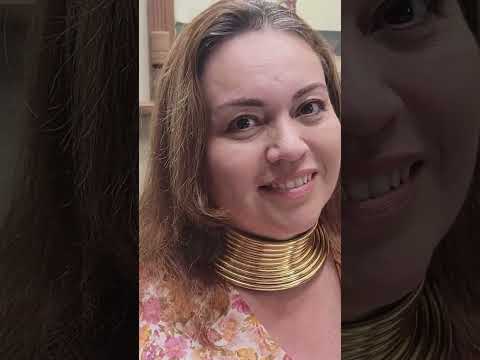 Choker Collars Gold Leather