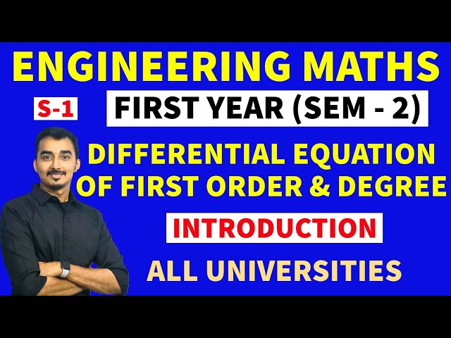 Understanding First Order and First Degree Differential Equations for ...